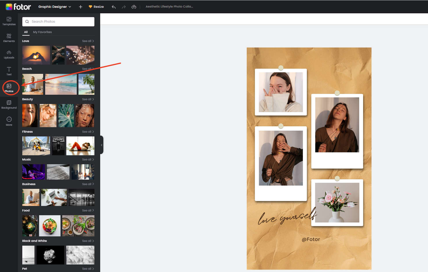 How to Add Photos to Design Templates? – Fotor Help Center